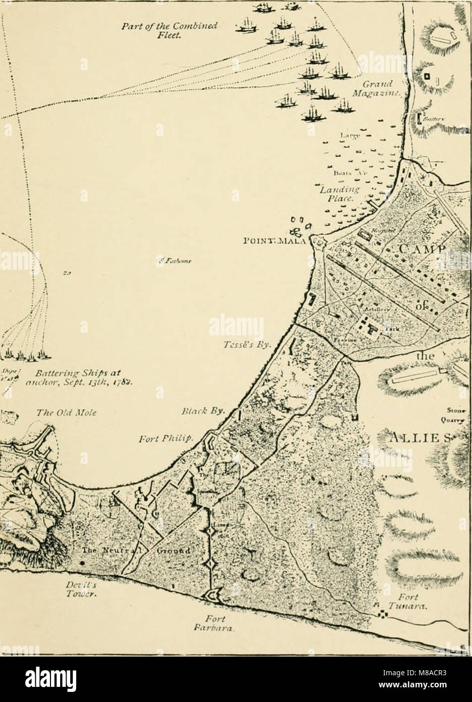 The 1879 work describes the historical sieges of Gibraltar, detailing ...