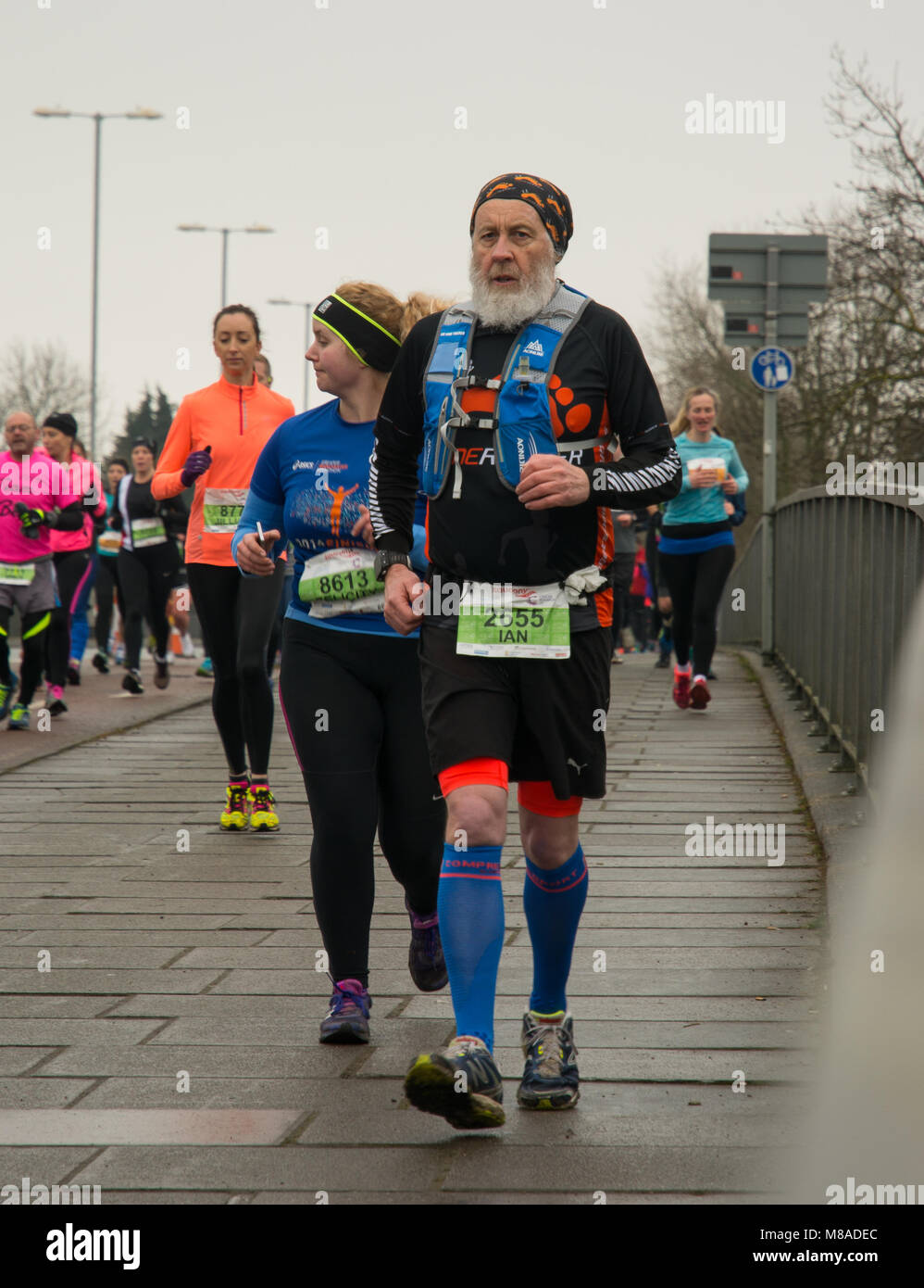 Running half marathon Stock Photo - Alamy