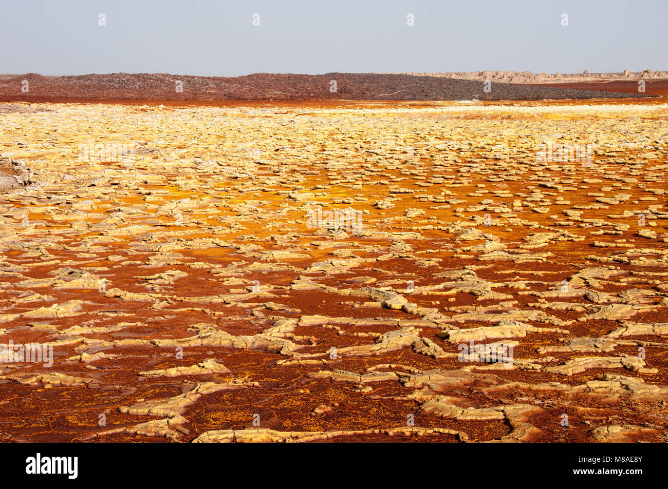 Red and yellow sulfur deposits of the poisonous fantastic desert of ...