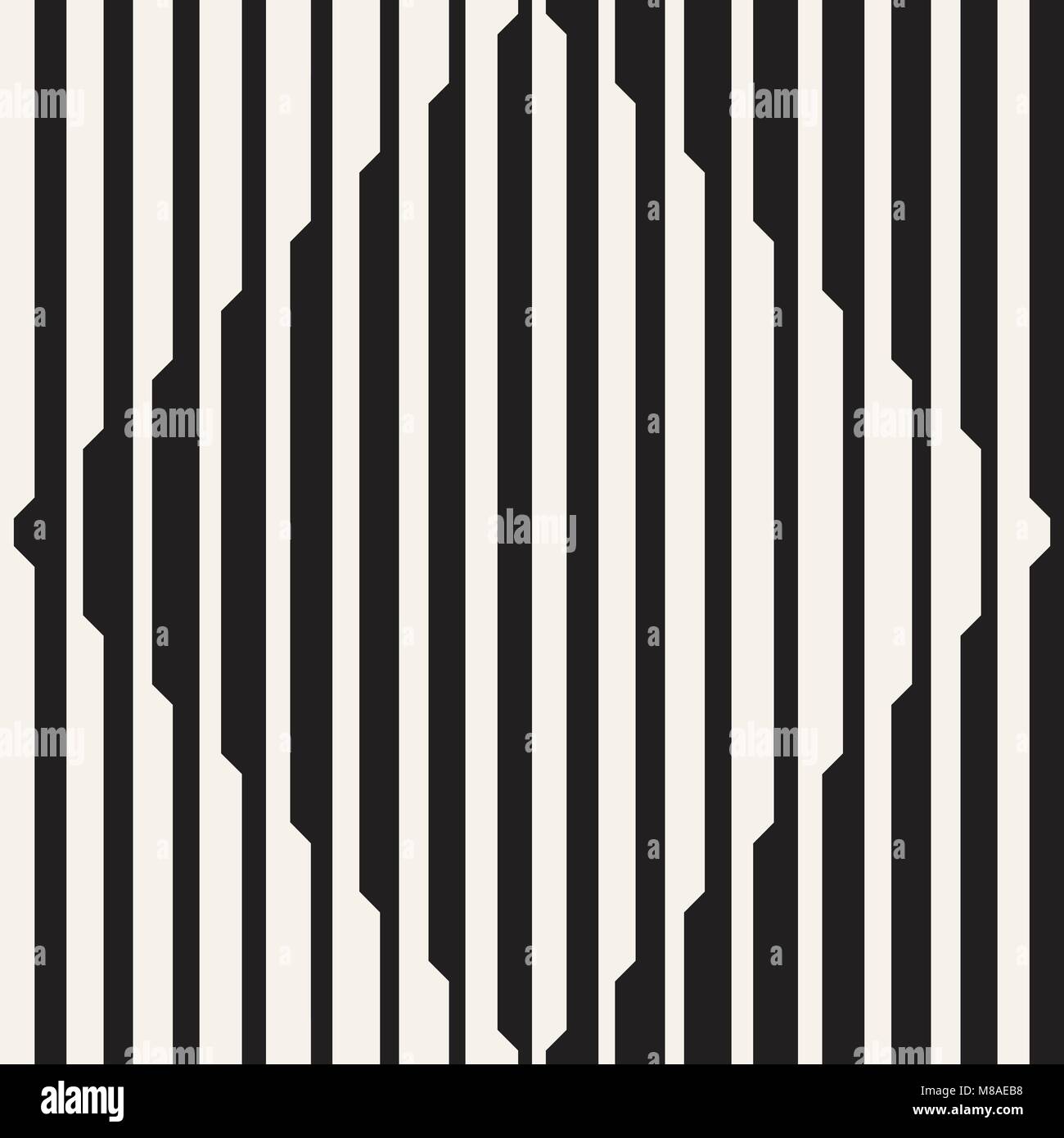Vector Seamless Black And White Halftone Lines Grid Pattern Abstract