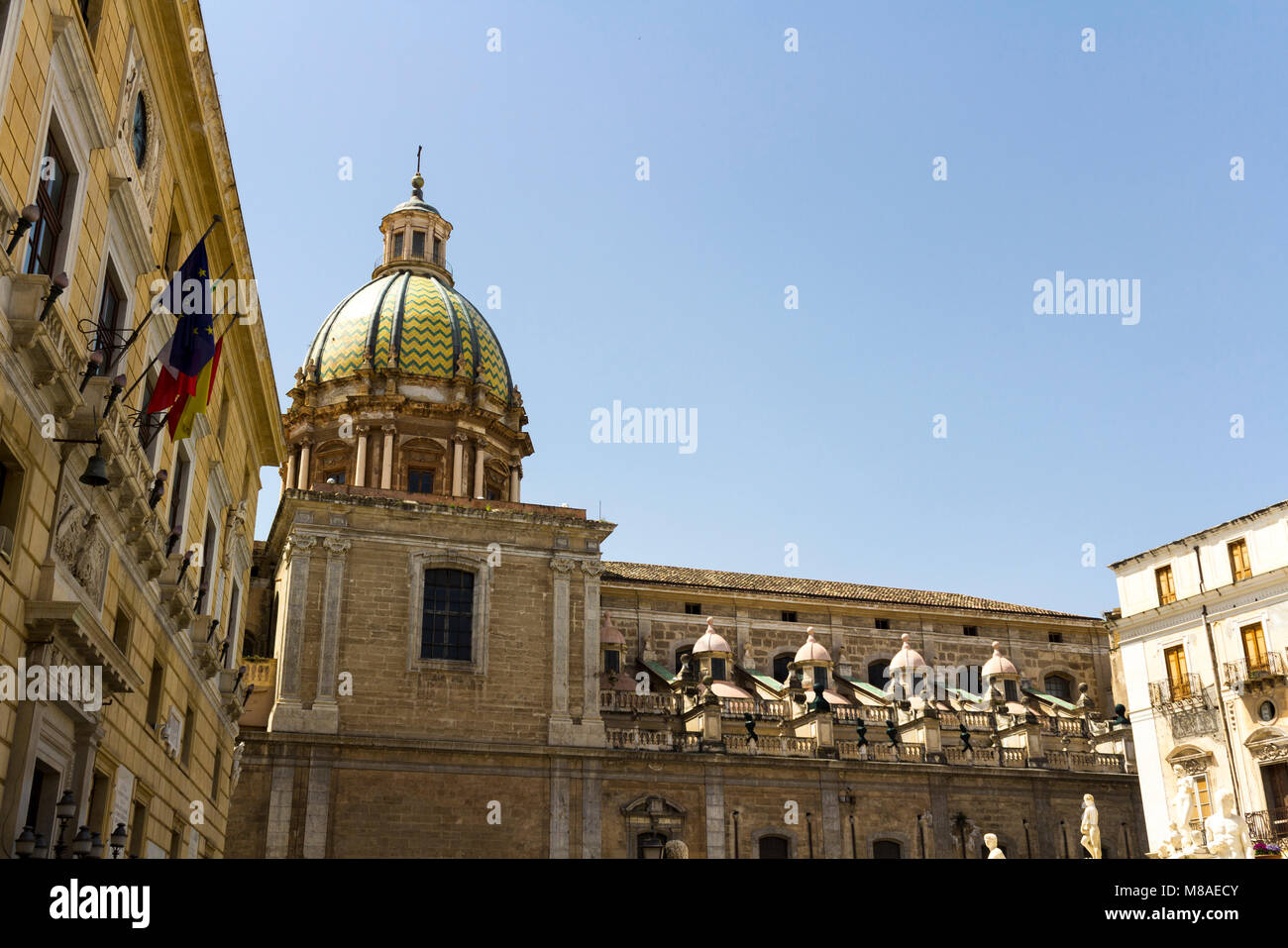 Piazza Pretoria also known as square of Shame. Palermo, Sicily. Italy Stock Photo - Alamy