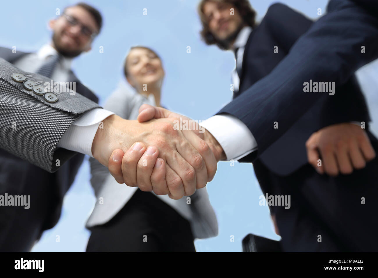business handshake.the concept of partnership Stock Photo - Alamy