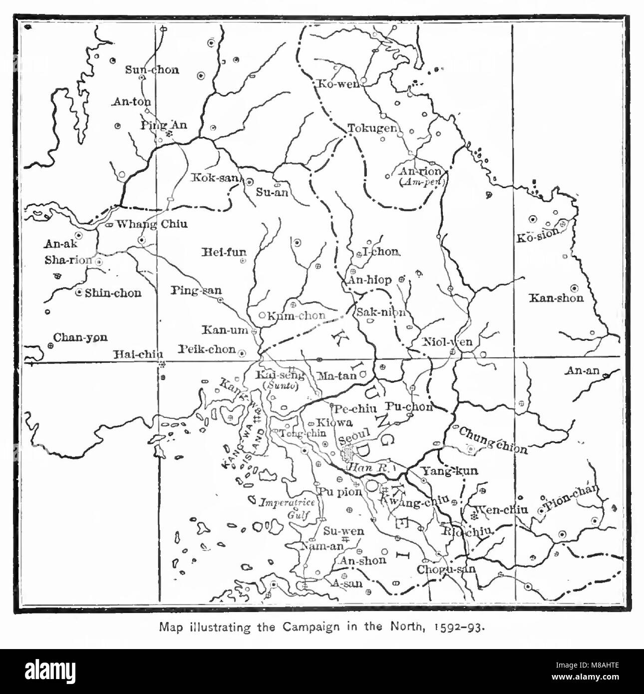 This 1897 map from Griffis illustrates the military campaign in ...