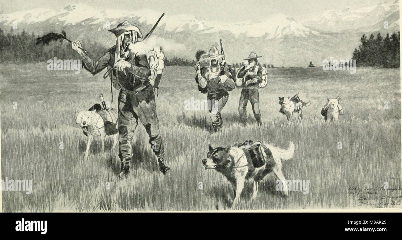A 1908 publication discussing firearms and hunting. It covers the types ...