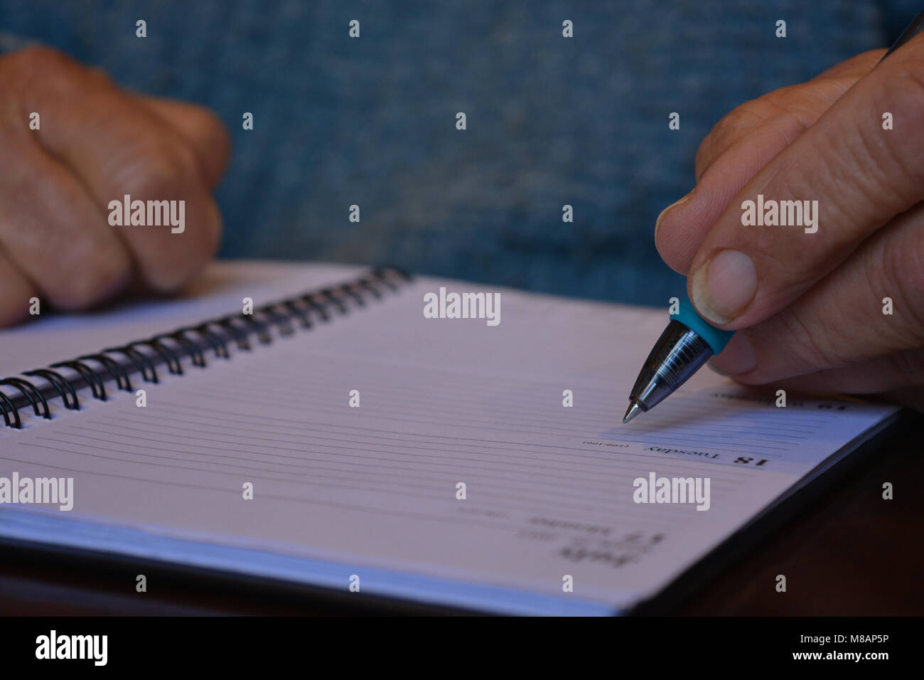 Man diary writing hi-res stock photography and images - Alamy