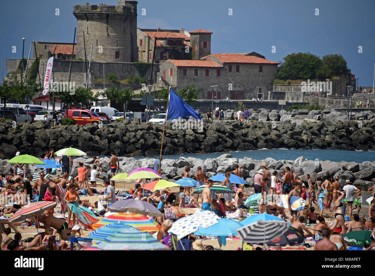 Ciboure beach and Fort de Socoa by Vauban architect, Pyrenees ...