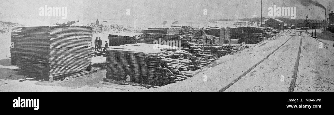 Hardwood lumber yard in Bromptonville, Quebec (1921 Stock Photo - Alamy