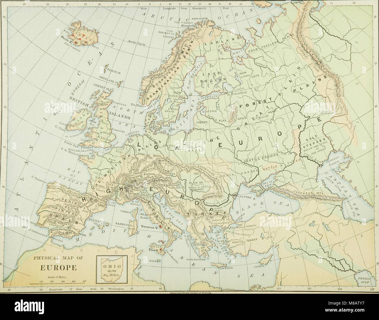 Harper's school geography (1885) (14773007922 Stock Photo - Alamy