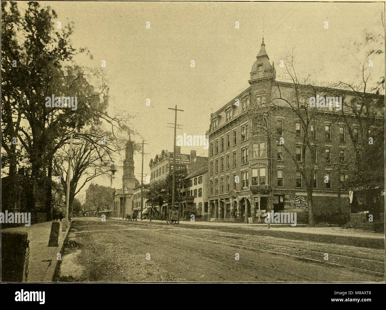 This 1895 work features Hartford, Connecticut, highlighting key points ...