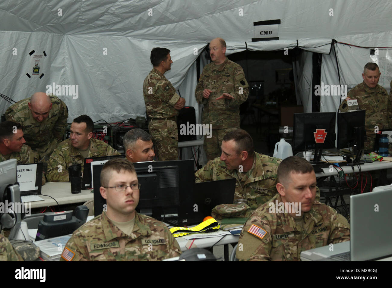 Soldiers with Headquarters and Headquarters Battalion, 28th Infantry ...