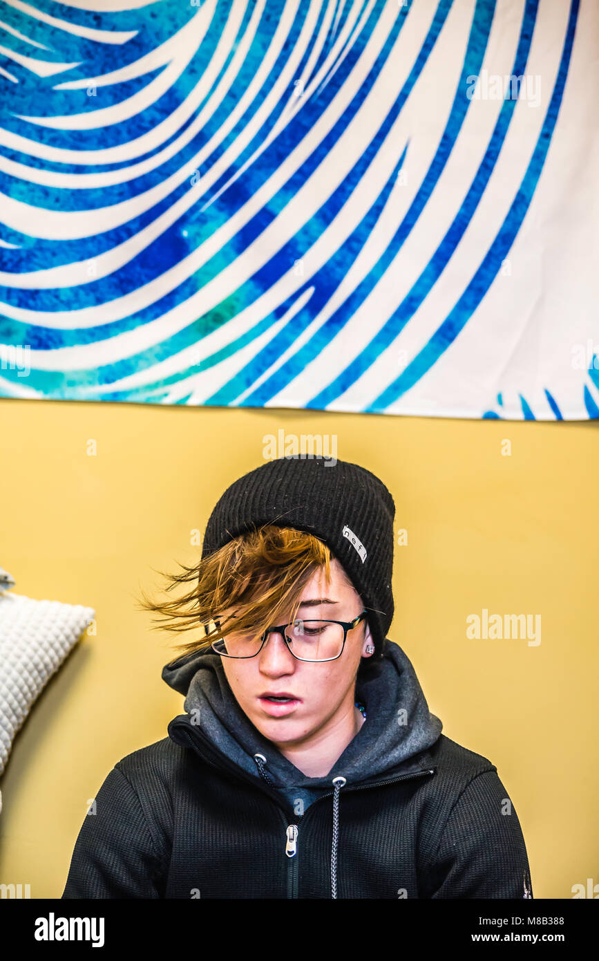 College boy studying dorm room hi-res stock photography and images - Alamy