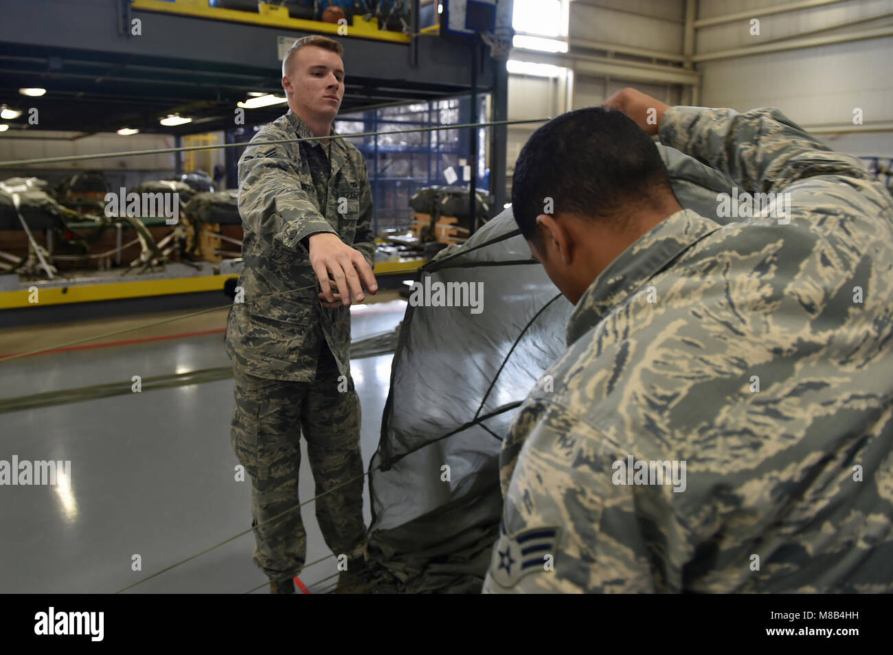 U.S. Air Force Airman 1st Class Dillion Livingston and Senior Airman ...