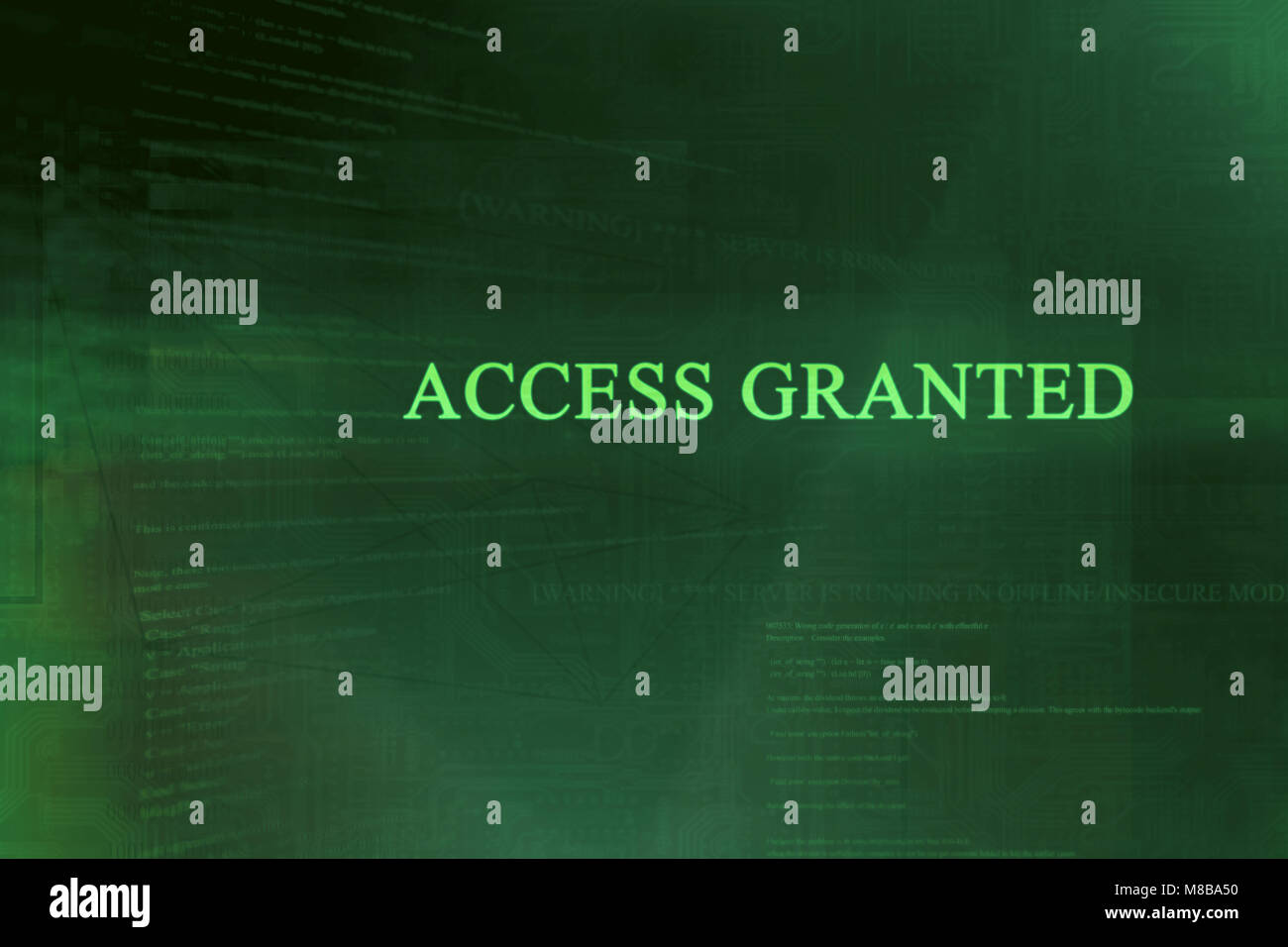 Access Granted screen and display Stock Photo - Alamy