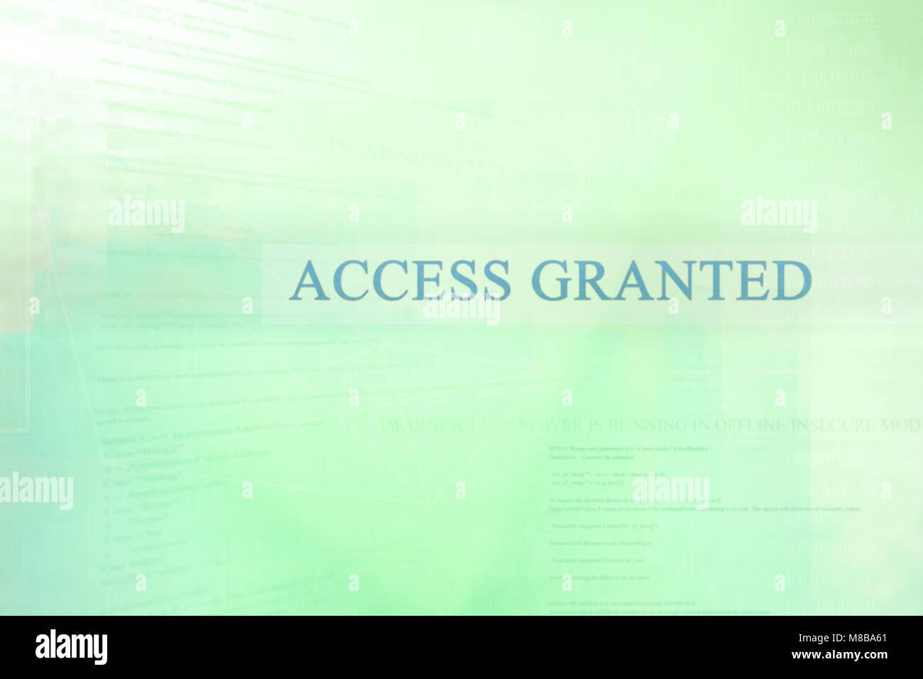Access Granted screen and display Stock Photo - Alamy