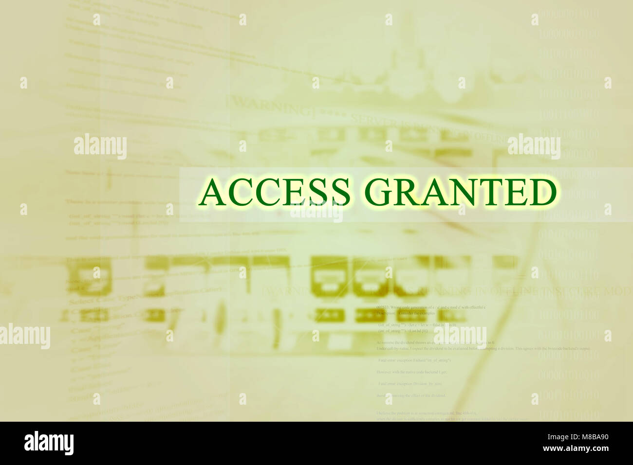 Access Granted screen and display Stock Photo - Alamy