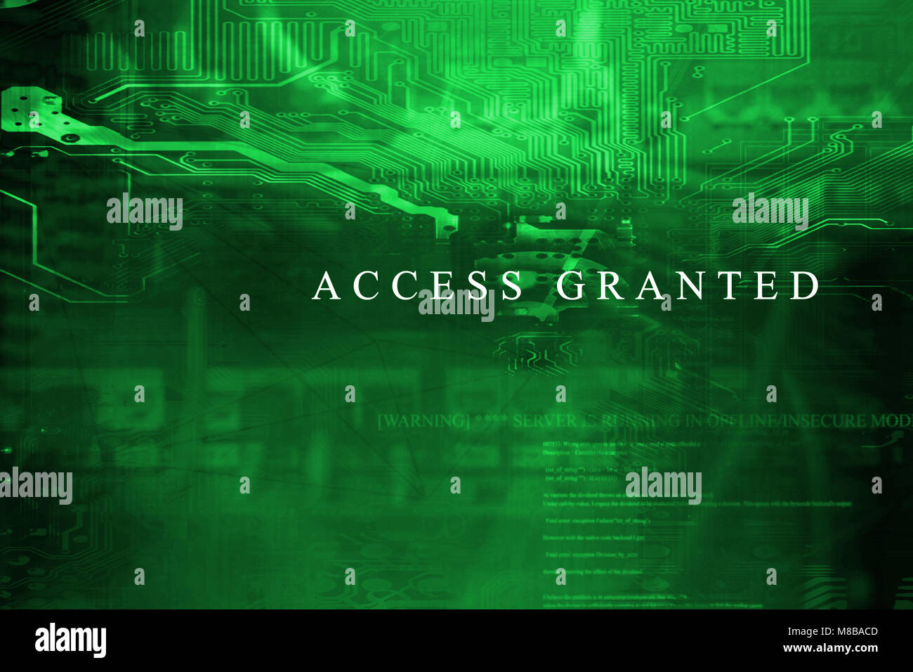 Access Granted screen and display Stock Photo - Alamy