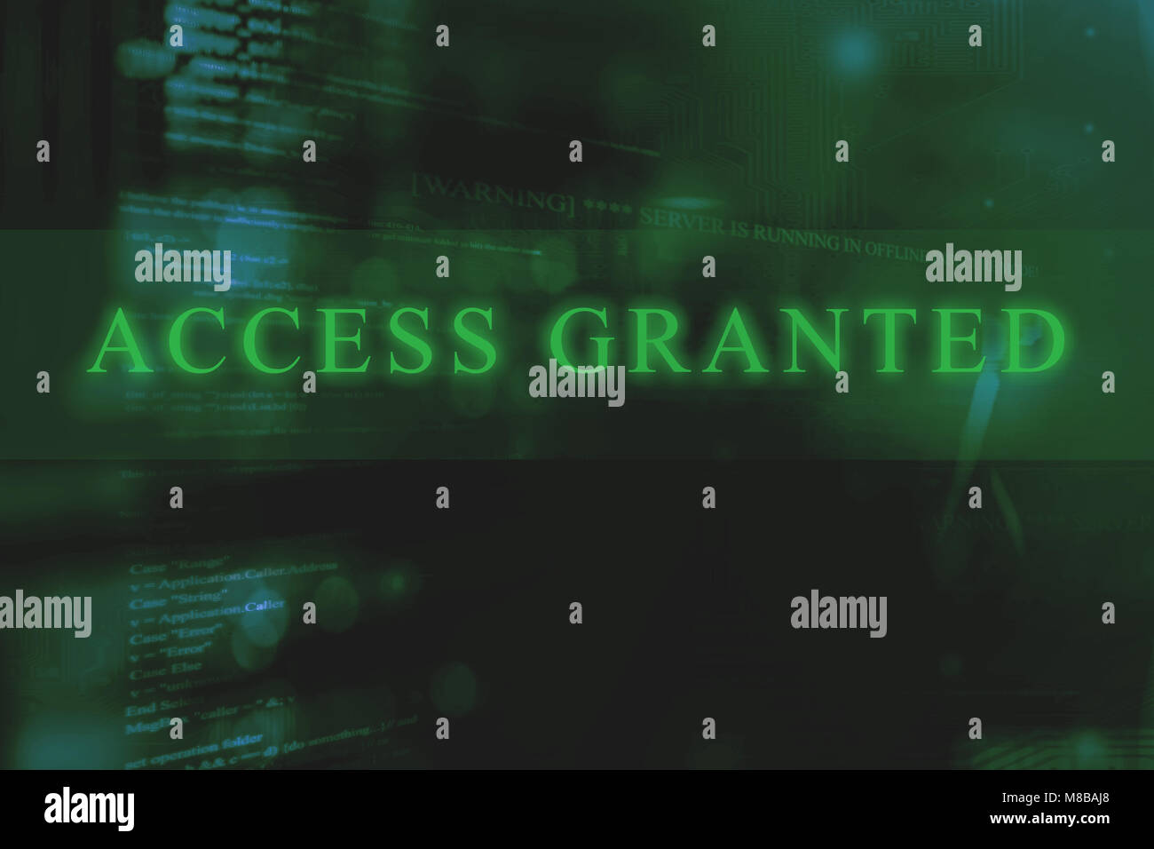 Access Granted screen and display Stock Photo - Alamy