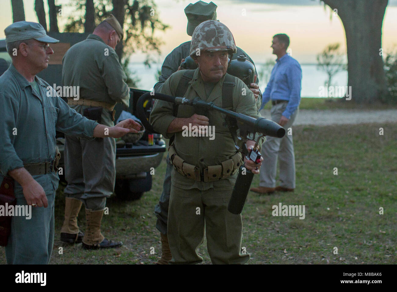 U.S. Marine Corps Brigadier General Austin E. Renforth, Commanding ...