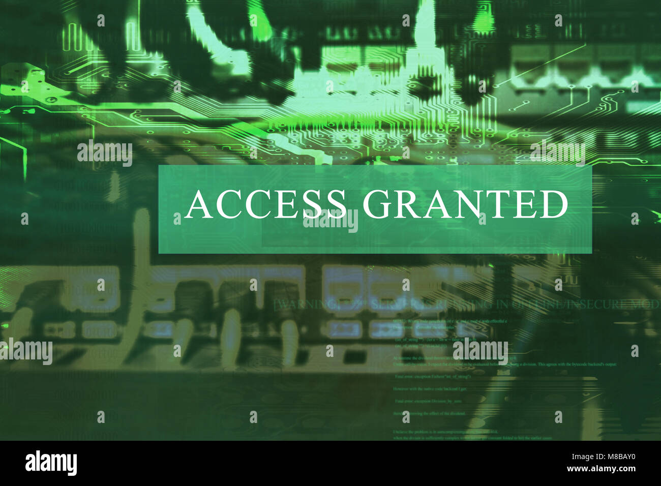 Access Granted screen and display Stock Photo - Alamy