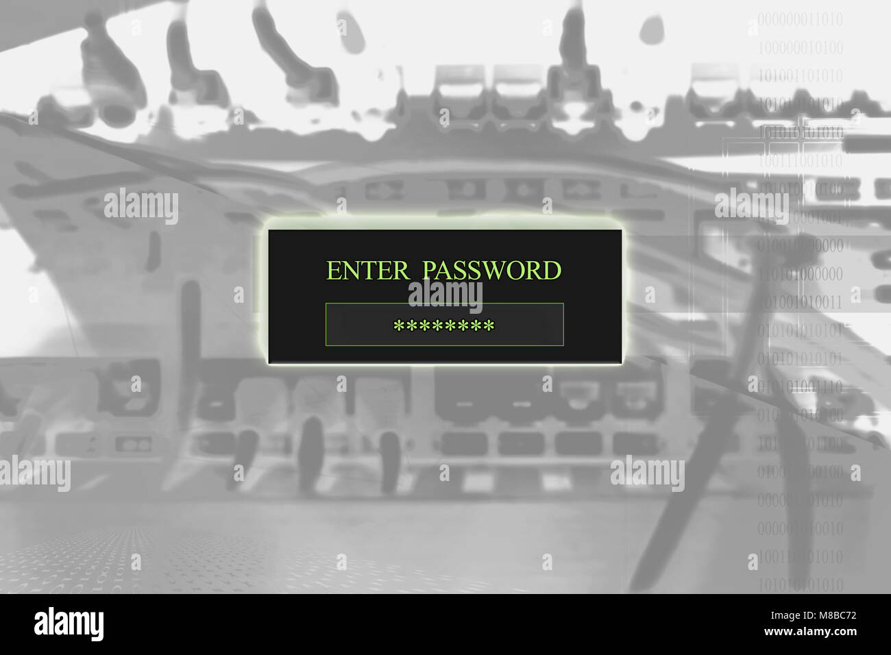 Enter your safe password on digital screen Stock Photo - Alamy