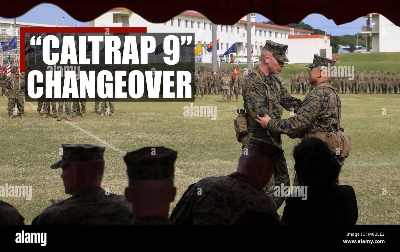 Sgt. Maj. Vincent Santiago congratulates Sgt. Maj. Dennis Bradley at a ...