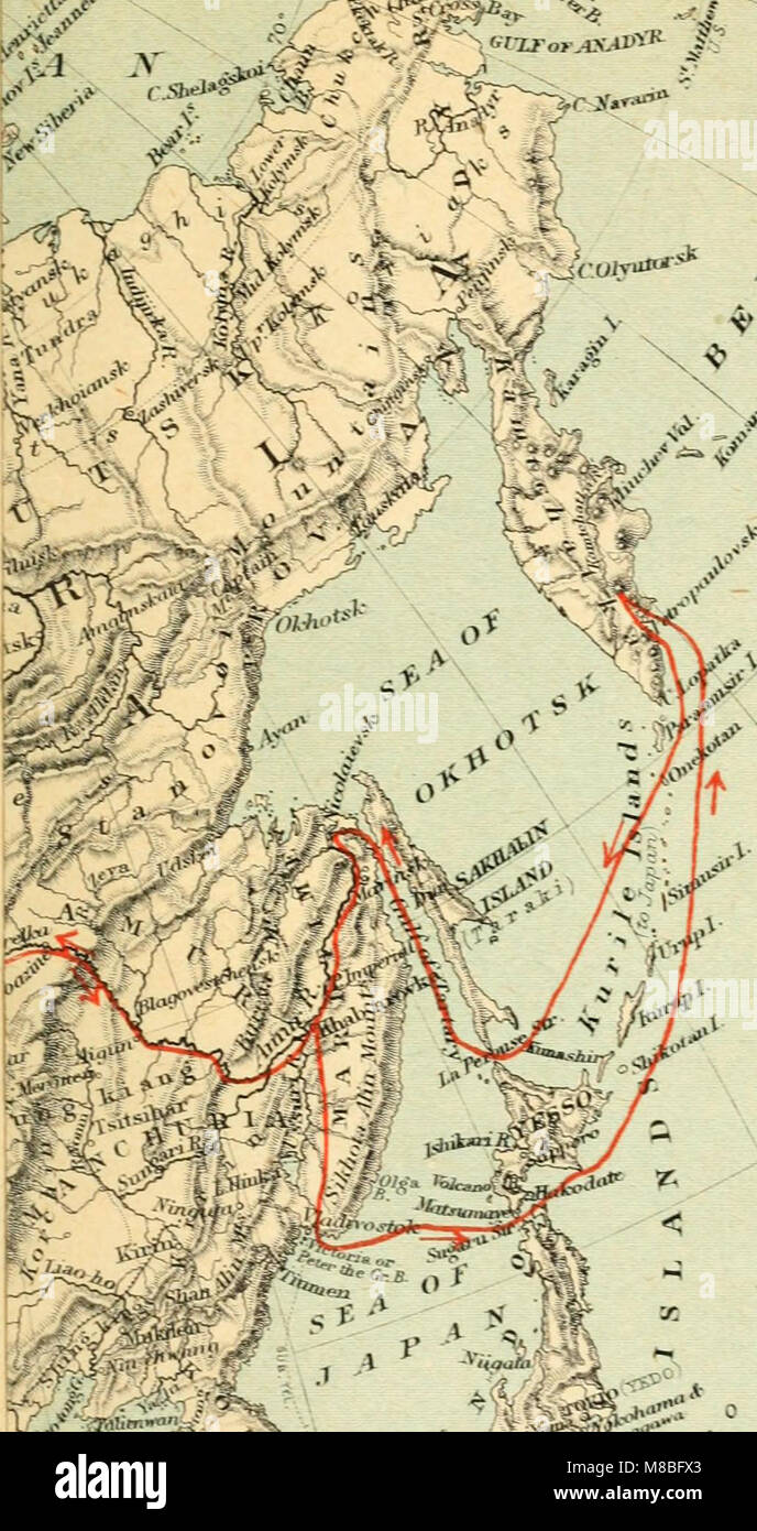 DEMIDOV(1904) p342 MAP OF THE ROUTE (14759543186 Stock Photo - Alamy