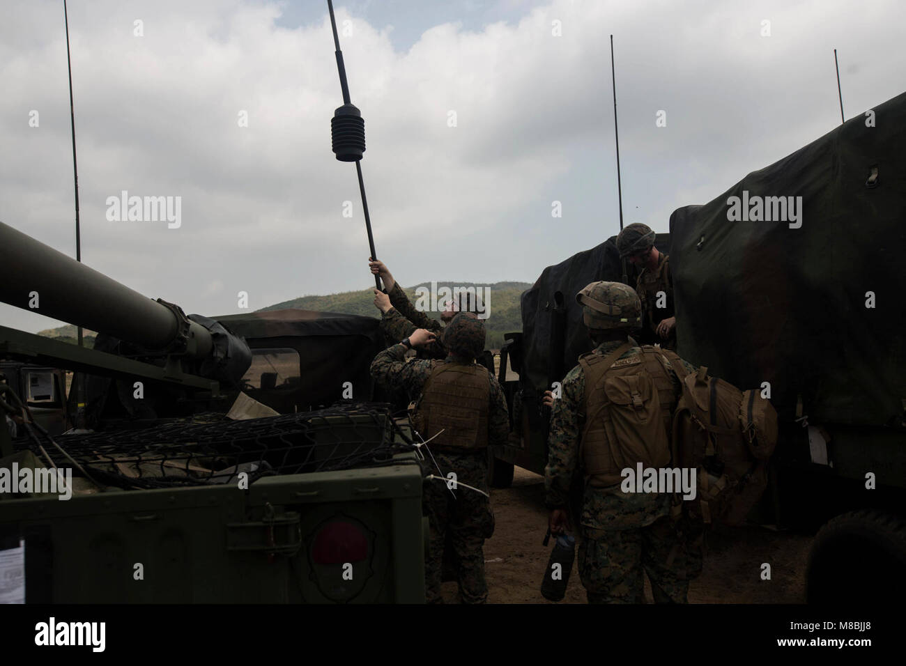 Communications antennas u s marine corps hi-res stock photography and ...