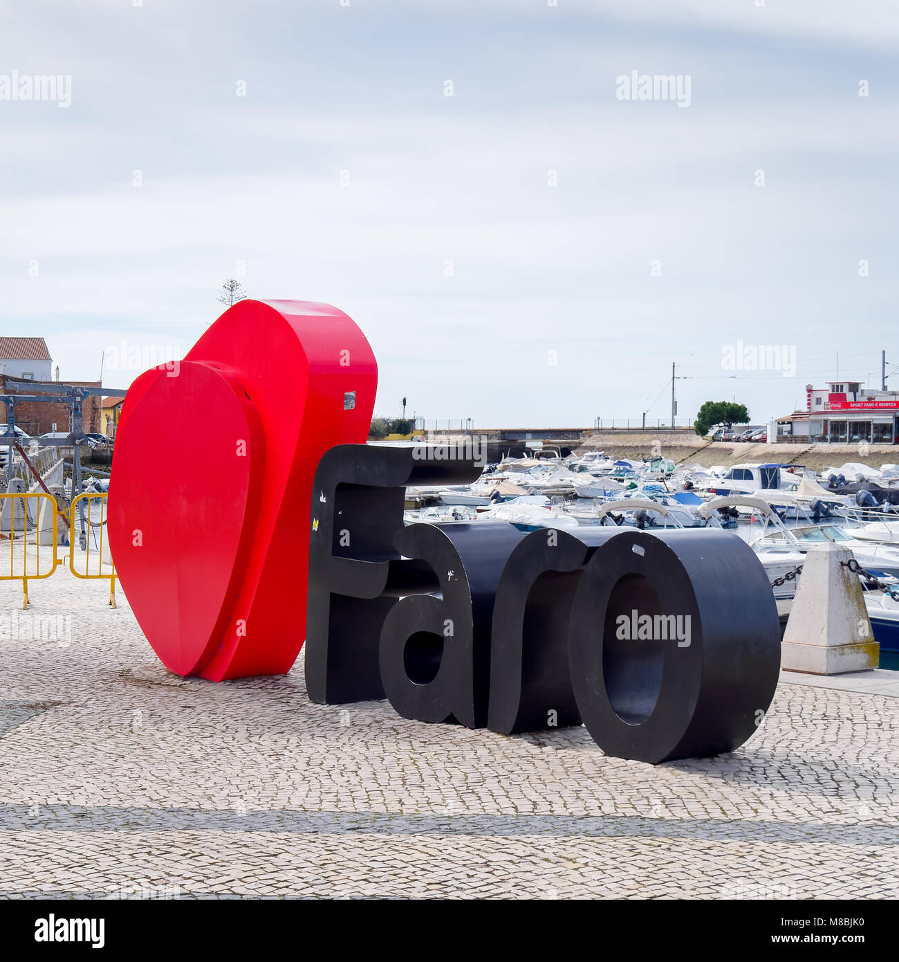 FARO, SOUTHERN ALGARVE/PORTUGAL - MARCH 7 : View of Faro City Sign in ...