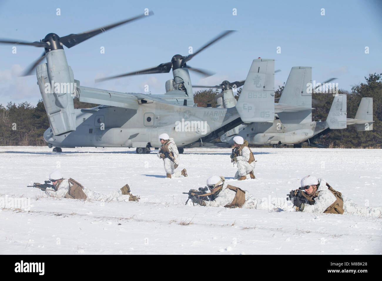 U.S. Marines buddy rush on Camp Sendai, Sendai, Japan, Feb. 19, 2018 ...