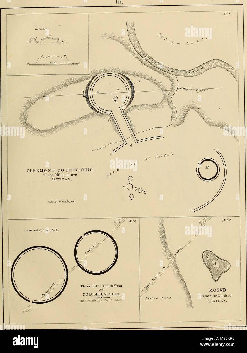 Descriptions of ancient works in Ohio (1851) (14767137624 Stock Photo ...