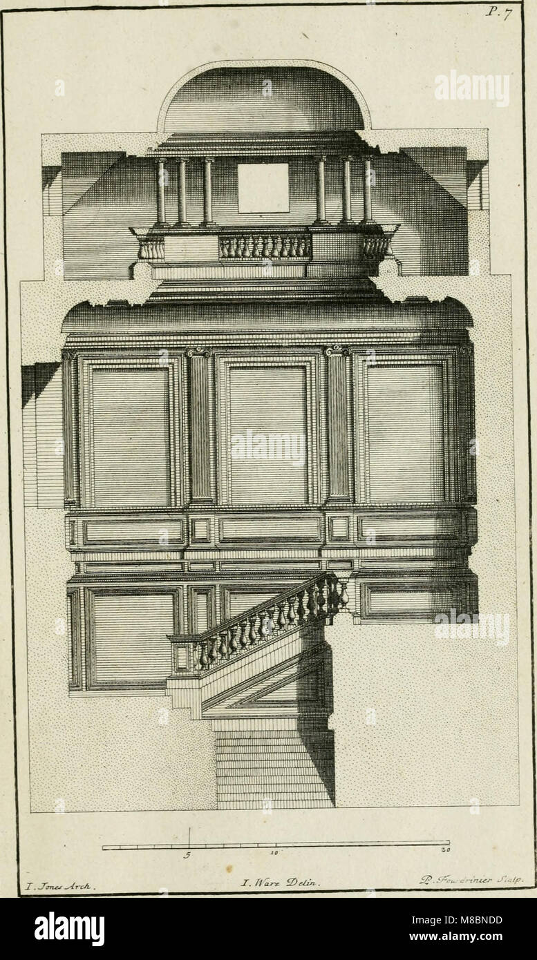 'Designs of Inigo Jones and Others' (1731) showcases architectural ...