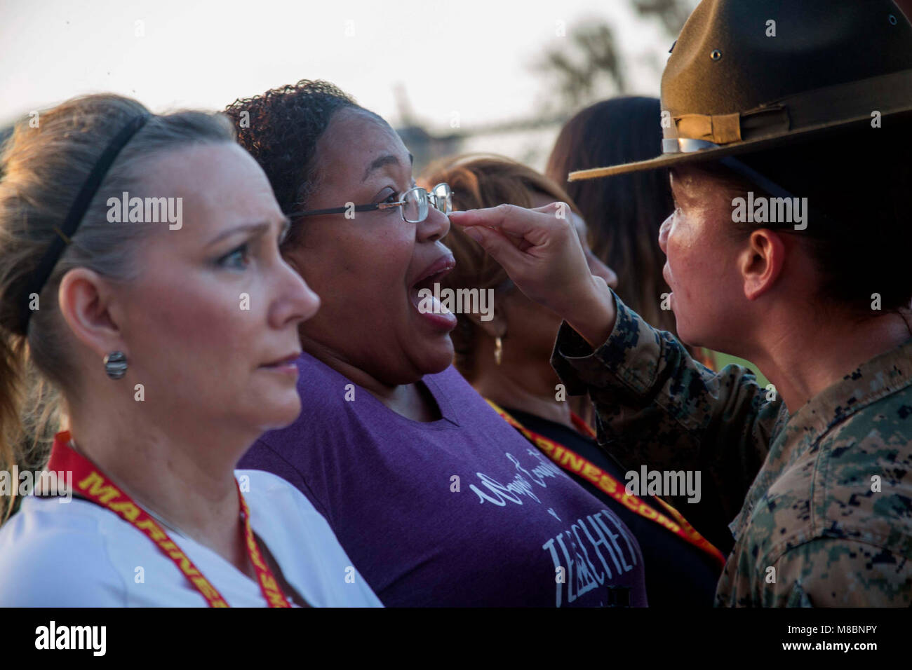 Gunnery Sergeant Hazzell Ramos, a drill instructor with Recruit ...