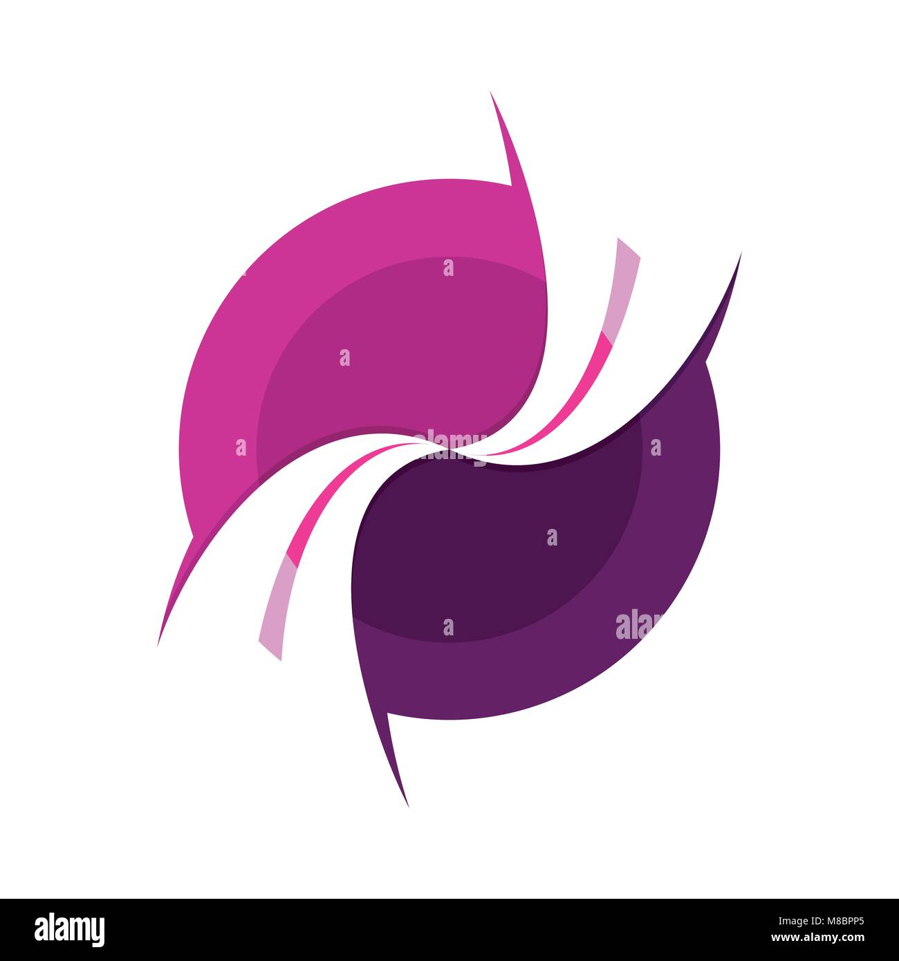 Intersection Harmony Circular Symbol Vector Graphic Logo Design Stock ...