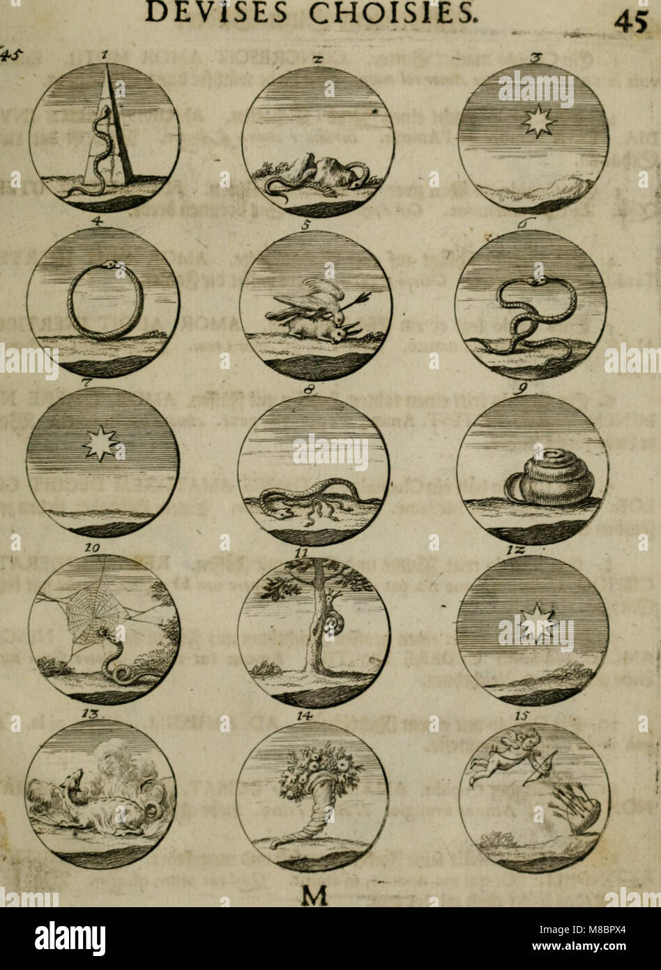 Devises et emblemes anciennes and modernes, tirées des plus celebres ...