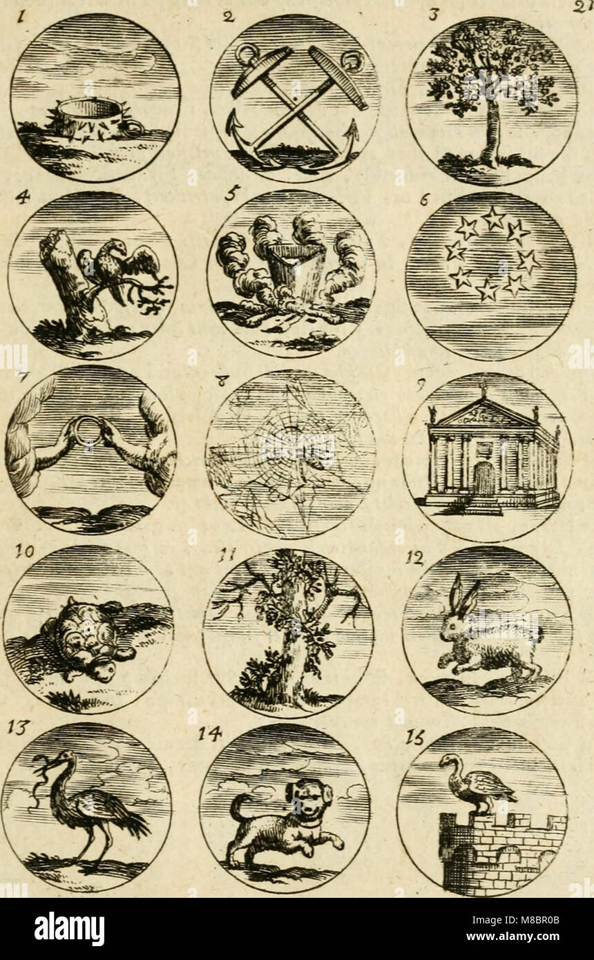 This work presents ancient and modern devices and emblems, along with ...