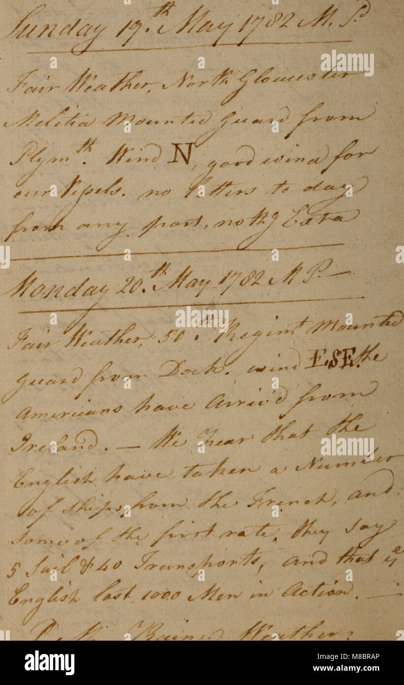 This manuscript recounts the diary of a privateer from Boston ...