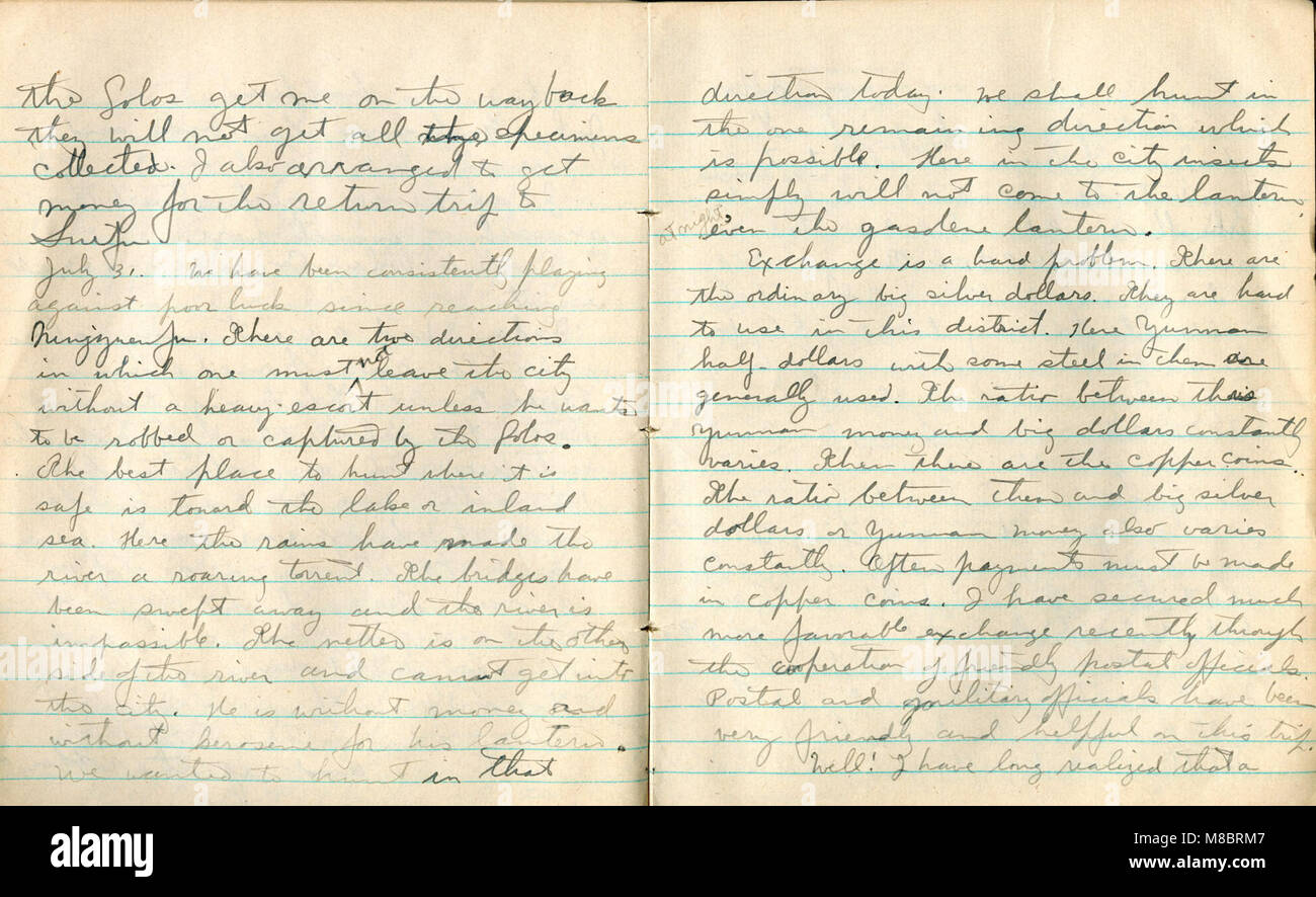 This 1928 diary documents a summer expedition to Ningyuenfu via Yachow ...