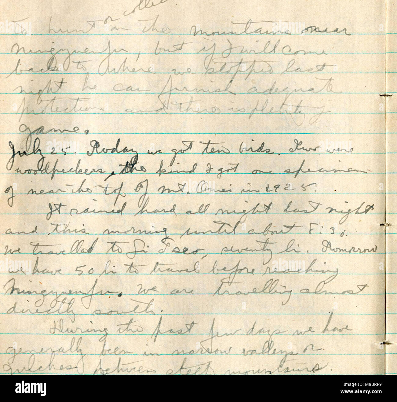 'Diary No. IV' (1928) documents an expedition to Ningyuenfu, detailing ...