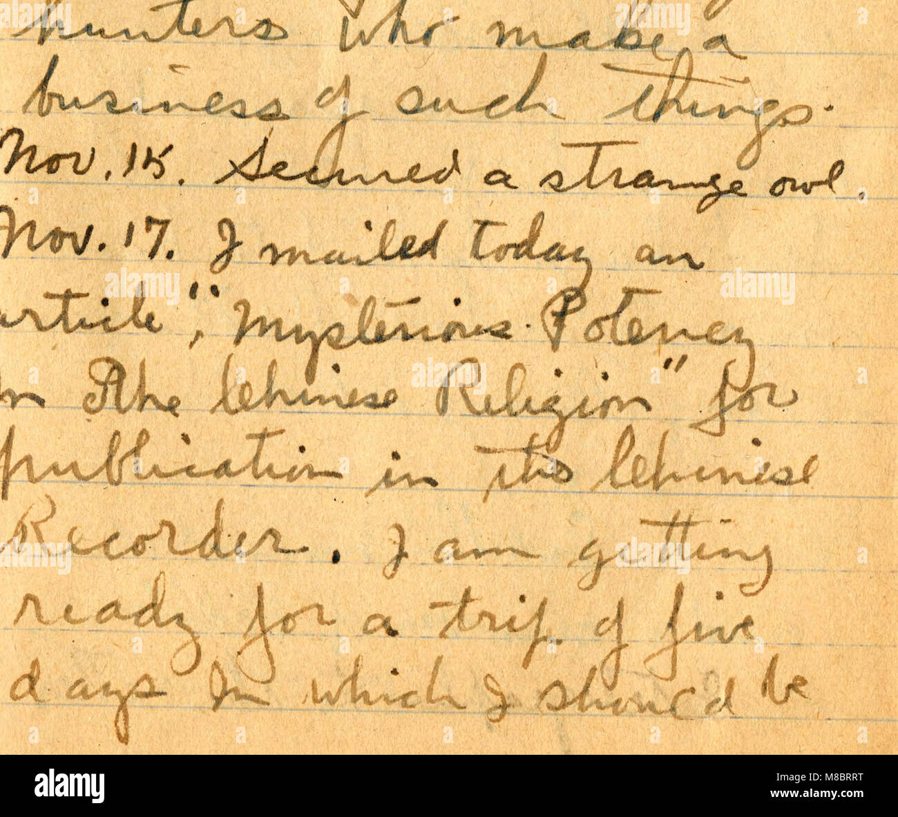 Diary no. IV (5), October 13, 1928-February 14, 1929 (1928 ...