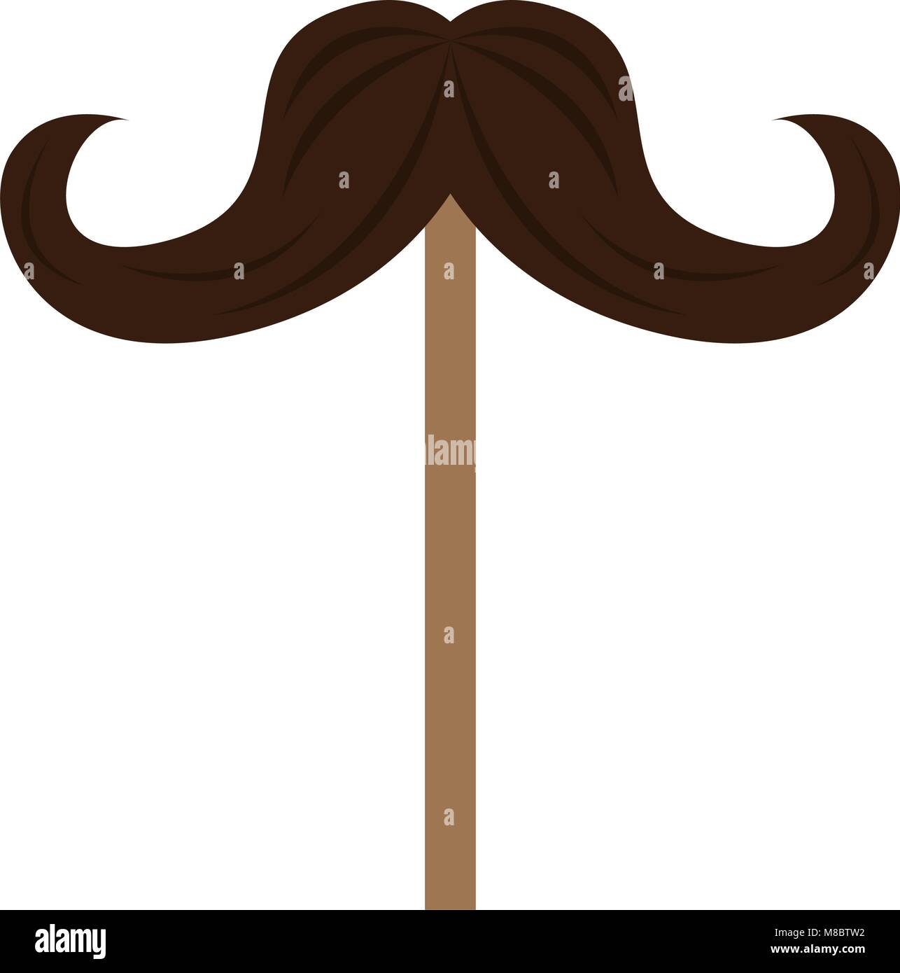 Mustache on a stick Stock Vector Images - Alamy