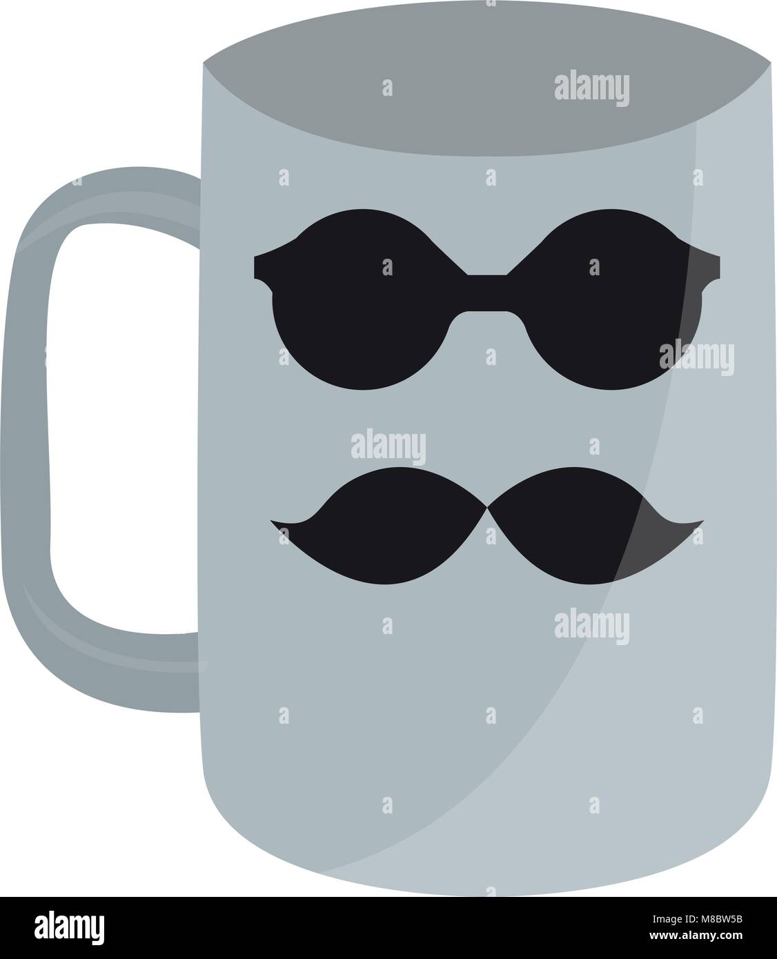 Empty coffee mug with hispter icons Stock Vector Image & Art - Alamy