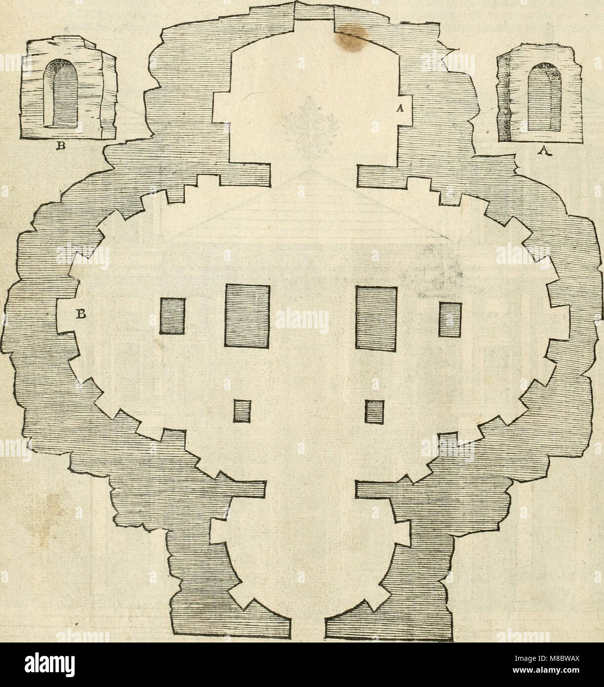 This German text describes famous ancient buildings, including temples ...