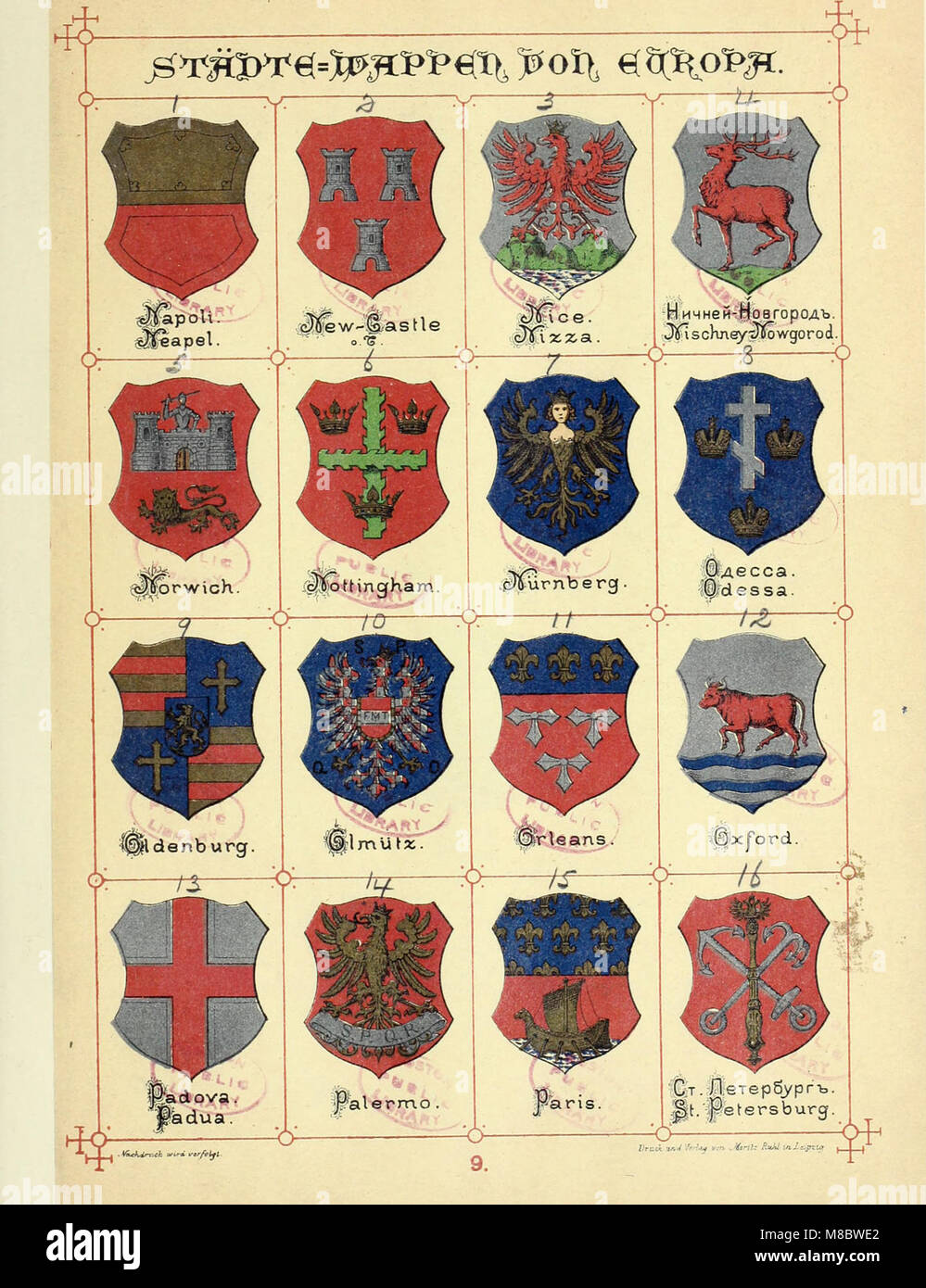 This 1902 work presents chromolithographic illustrations of the coats ...