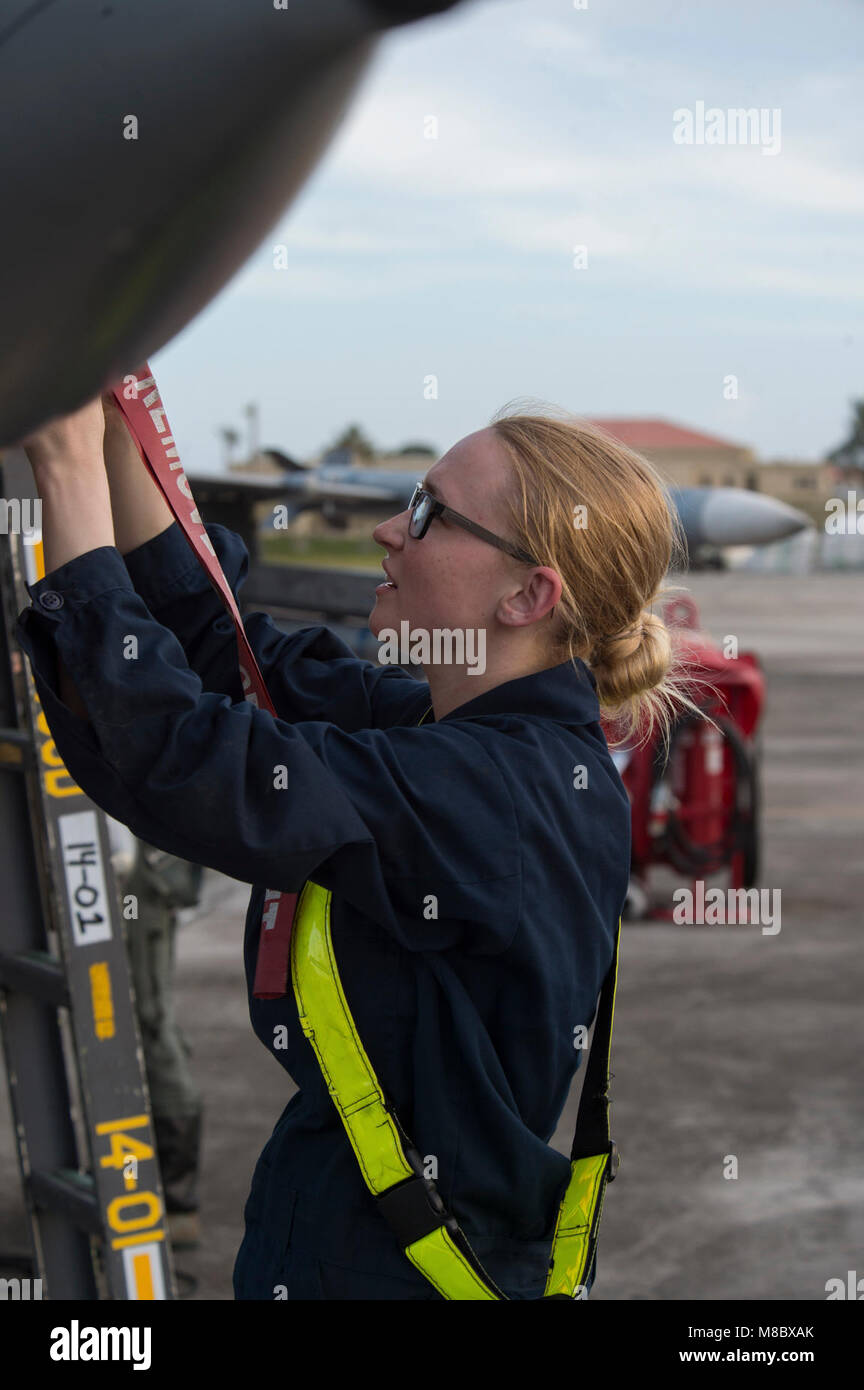 U.S. Air Force Senior Airman Julie Miranda, 14th Aircraft Maintenance ...