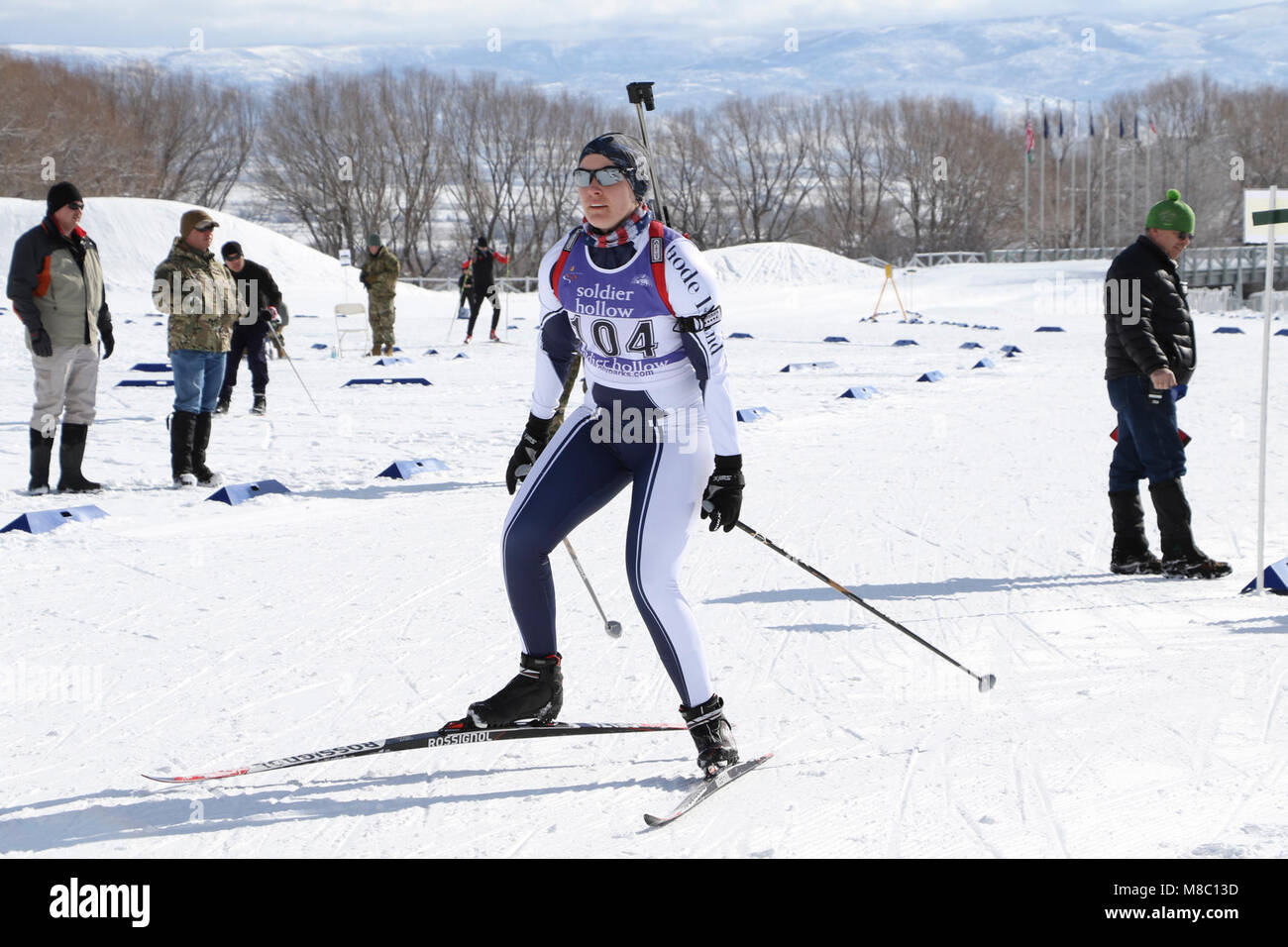 Sgt. Ashley Nolan from the Rhode Island National Guard gets underway at ...