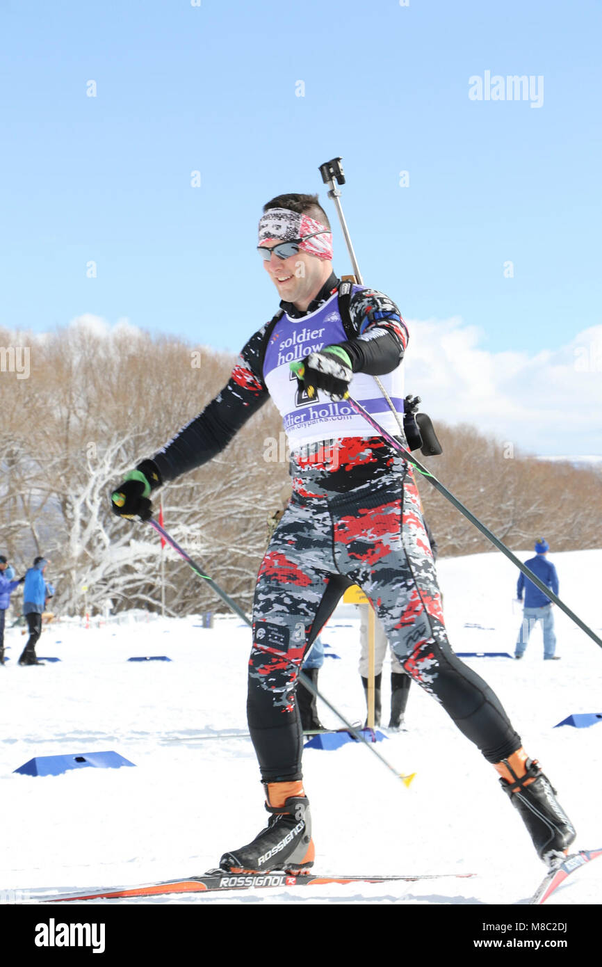 Sgt. Jordan Becker from the North Dakota National Guard begins his ...