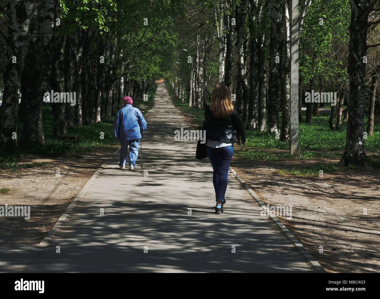 As people walk along the long walk hi-res stock photography and images ...