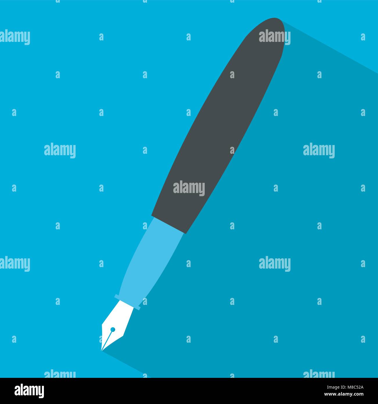 Pencil blue flat design Stock Vector Images - Alamy