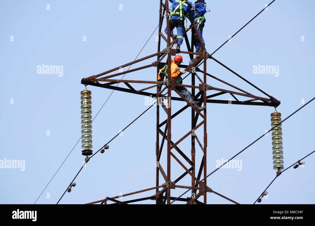 work installation of high voltage in high voltage stations safely and ...