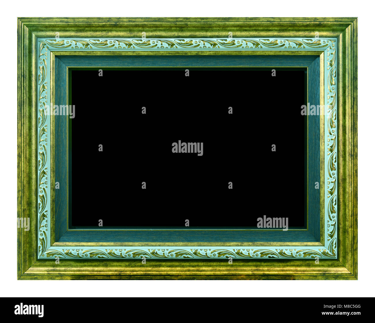 Antique green frame isolated on the white background Stock Photo - Alamy
